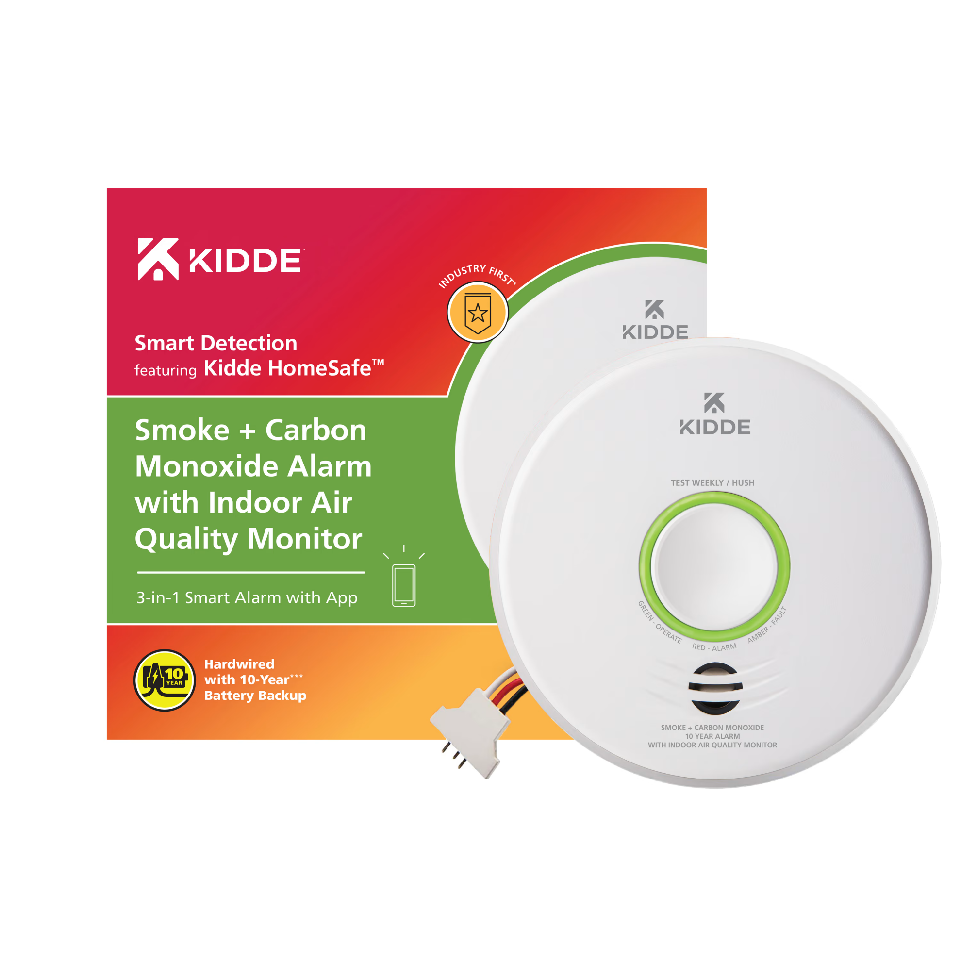 Smoke + Carbon Monoxide Alarm with Indoor Air Quality Monitor | Shop ...